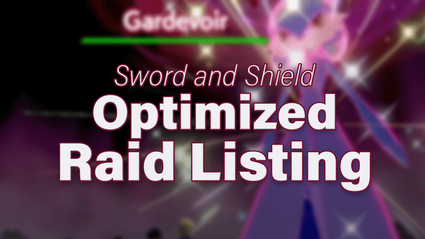 Smallest List of Raid Dens for Sword and Shield Completion